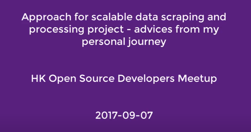 Open Source Developer Meeting #5 - GeoData - Open Source Hong Kong