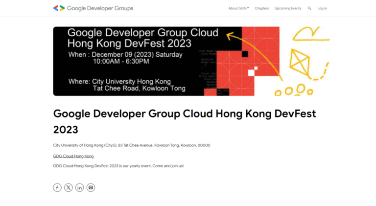 Google Developer Group Cloud Hong Kong DevFest 2023 - Open Source Hong Kong